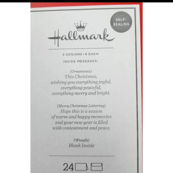 Hallmark | Party Supplies | Hallmark 24 Christmas Cards Envelopes ...